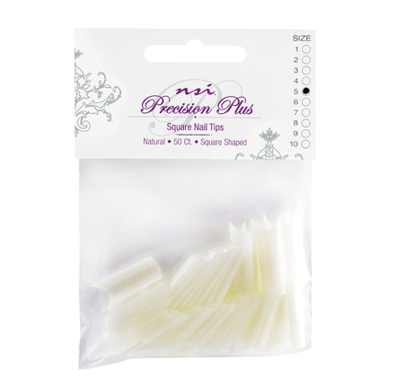 NSI Natural Nail Tips Square #7 Refill 50ct 1617 – International Beauty ...